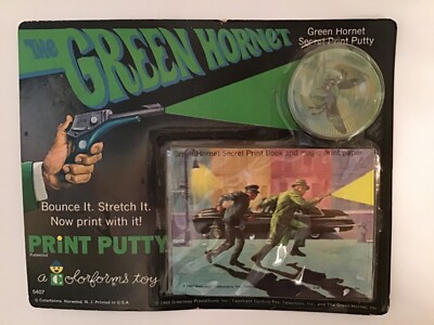 Vintage SEALED 1966 Green Hornet Colorforms Toy Print Putty New On Card ...