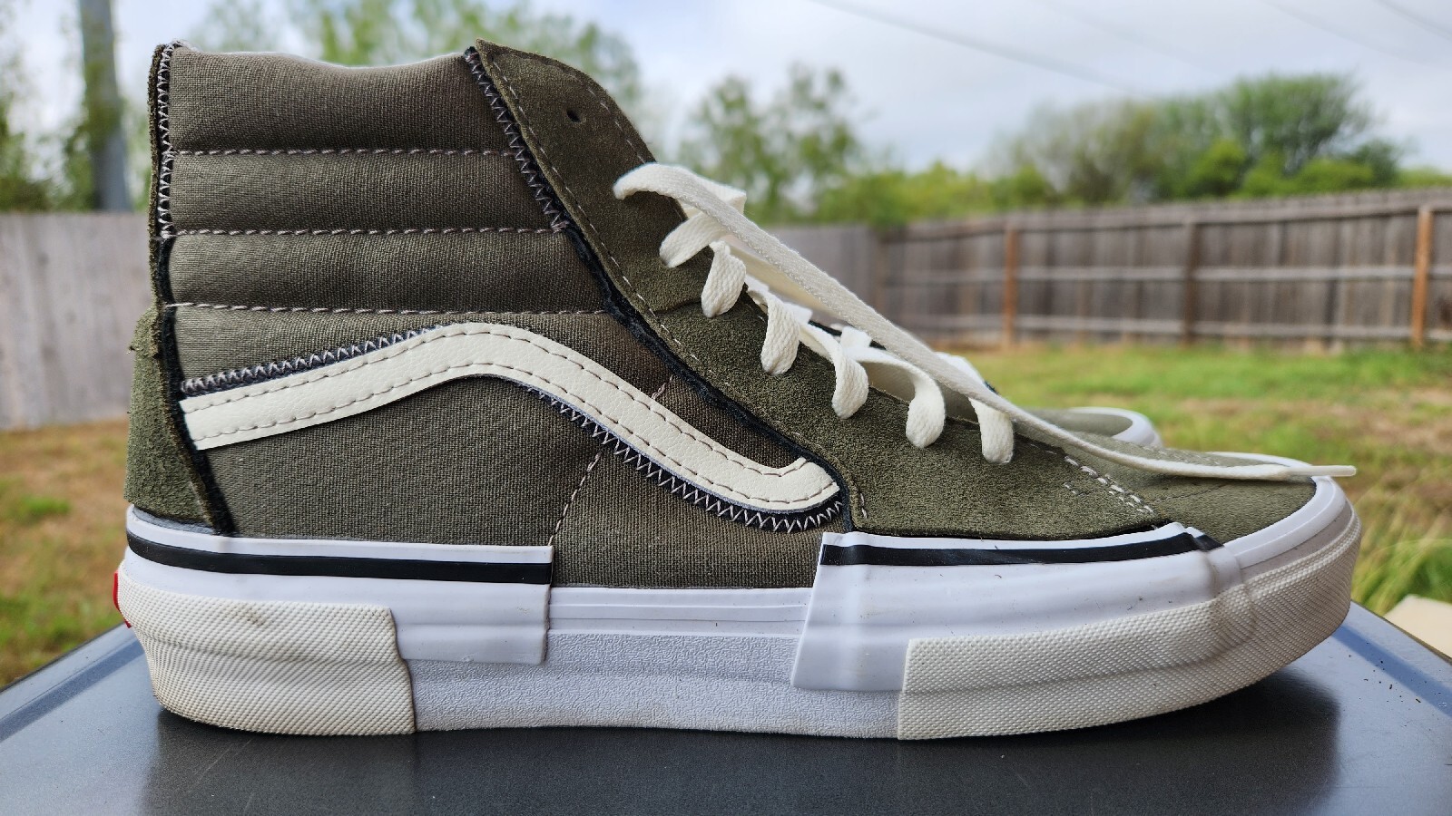 Size 12 - VANS Sk8-Hi High Reconstruct - Olive Camo for sale online | eBay