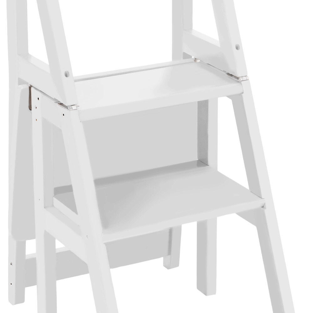 Library Step Stair Chair Wooden Convertible Chair Ladder Stand Folding ...