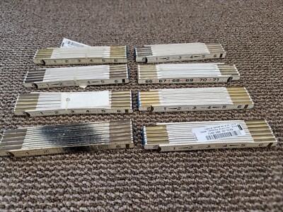 8 Lufkin Durall Folding Wood Ruler Measure Brick Masons Brass 072 460F ...