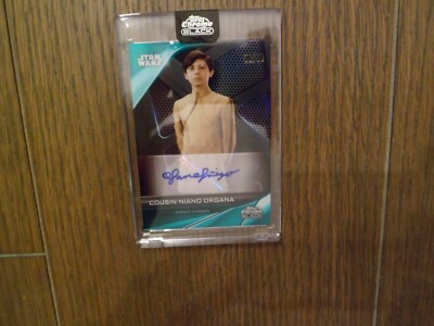 2023 star wars topps chrome black Ian Inigo as Cousin Niano Organa auto ...