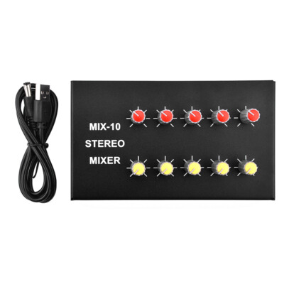 Audio Signal Board Mixer Amplifier Distributor 3.5mm Aux 2 input 10 ...