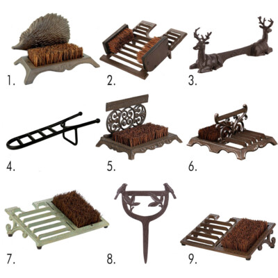 Cast Iron Boot Brush Welly Jack Doorstep Garden Shoe Mud Scraper Door ...