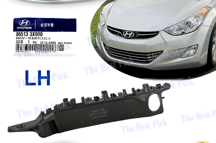 NEW OEM 2011-2015 ELANTRA BRACKET FRONT BUMPER SIDE LH 86513 3X000 | eBay