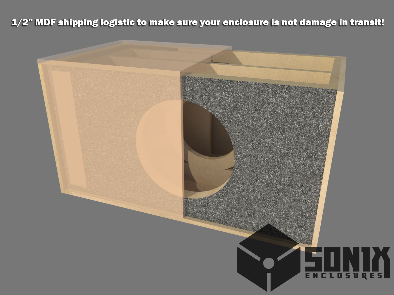 STAGE 2 - PORTED SUBWOOFER MDF ENCLOSURE FOR ALPINE SWR-12 SUB BOX | eBay
