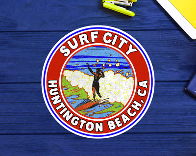 Huntington Beach California Decal Sticker 3" Surfing Pacific Ocean Surf ...