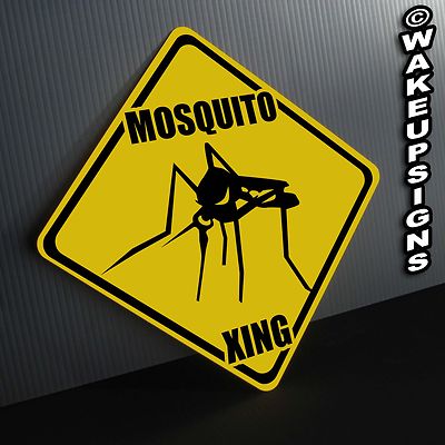 MOSQUITO CROSSING SIGN ALUMINUM metal collectible funny novelty insect ...