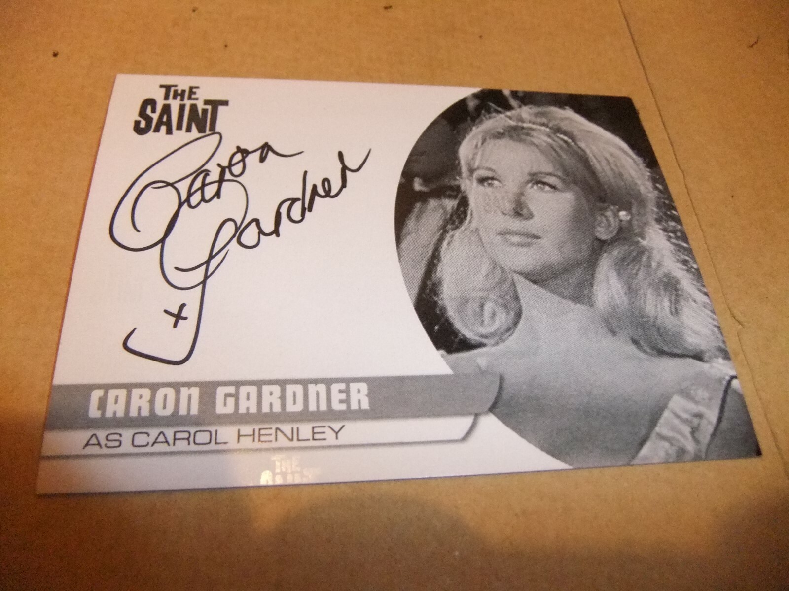 CARON GARDNER CG1 PROOF AUTOGRAPH CARD THE SAINT SERIES 2 ROGER MOORE ...