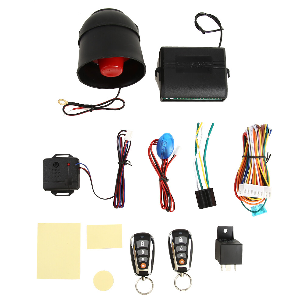 Car Alarm Central Door Locking Kit Immobiliser with Shock Sensor + 2 ...