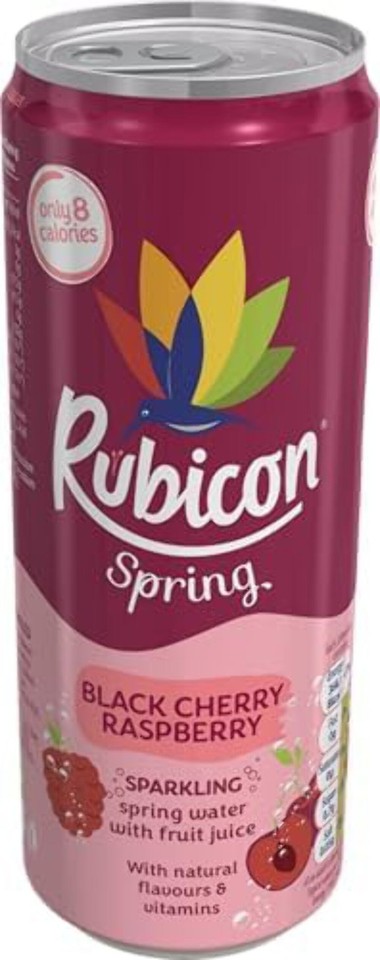 Rubicon Spring 12 Pack Black Cherry Raspberry, Sparkling Spring Water ...