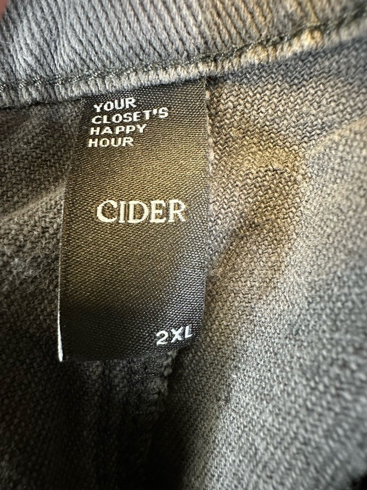 Cider Overalls Grey Denim Wide Leg Adult Size 2XL (W40” X L25”) | eBay