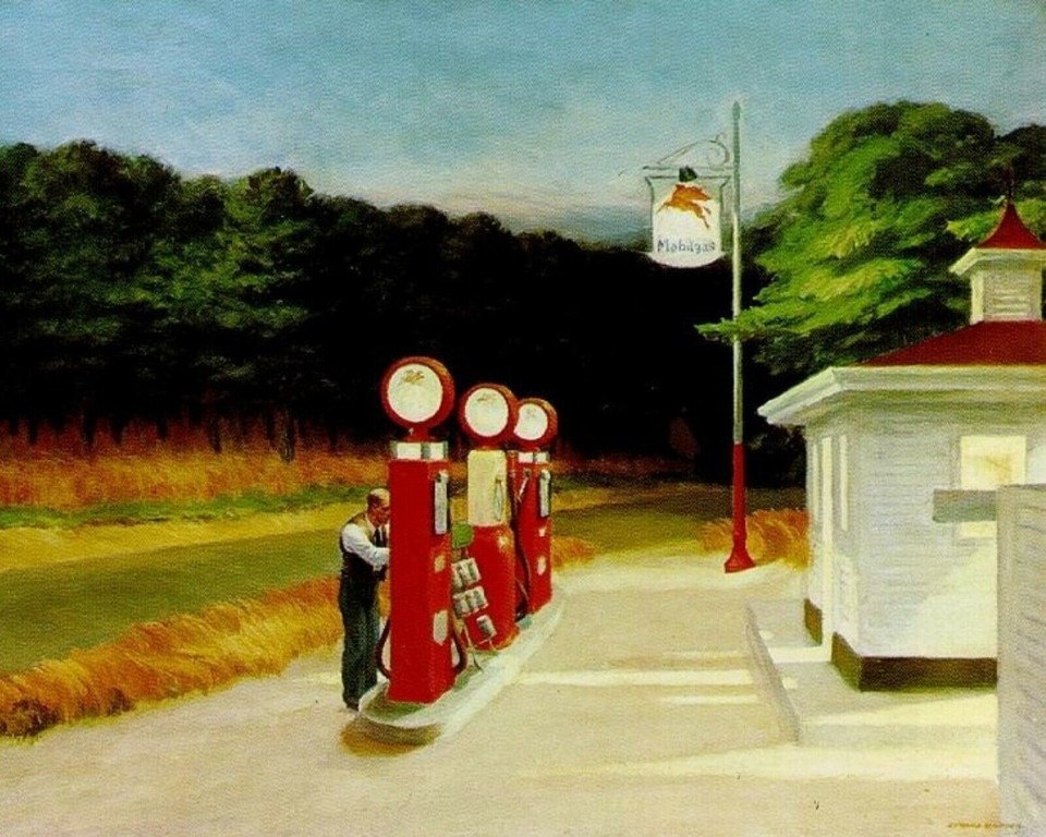1940 Gas, by Edward Hopper vintage painting art Home Decor poster PRINT ...