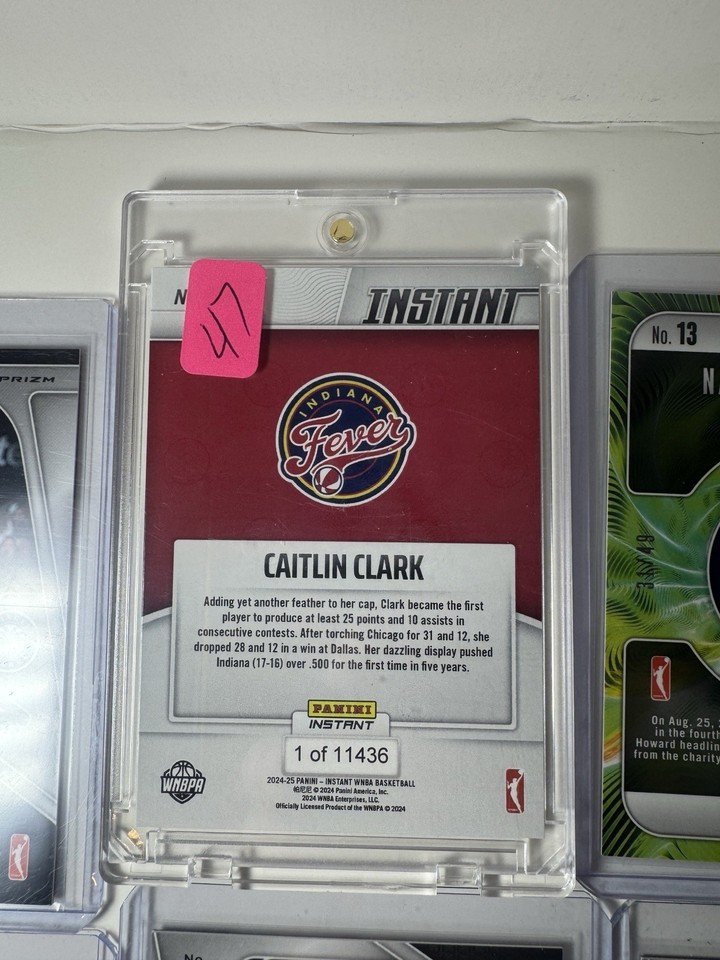 11 Card WNBA Lot Caitlin Clark Rookie + Numbered Prizm RC Insert ...