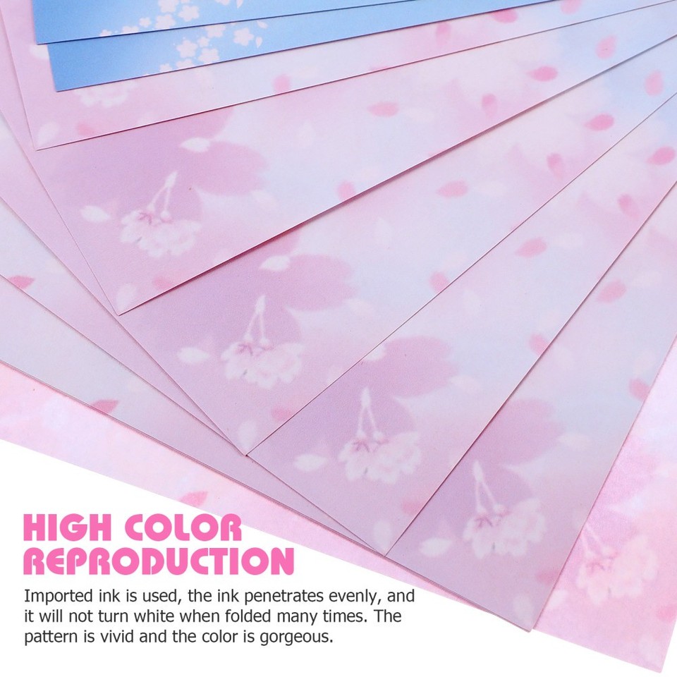 50 Sheets Origami for Kids Square Paper Diy Double Sided Craft Coloured ...