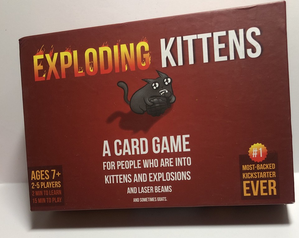 Exploding Kittens A Card Game Original Edition, Sealed Cards, Ages 7 ...