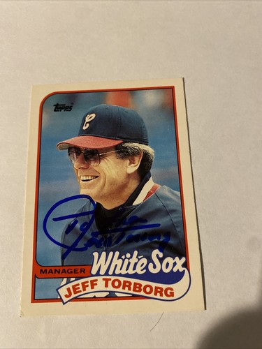 Jeff Torborg autographed baseball card Chicago White Sox 1989 Topps ...