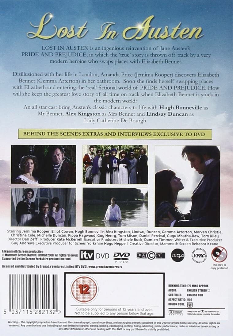 Lost in Austen (DVD) Gemma Arterton Lindsay Duncan Jemima Rooper (US ...