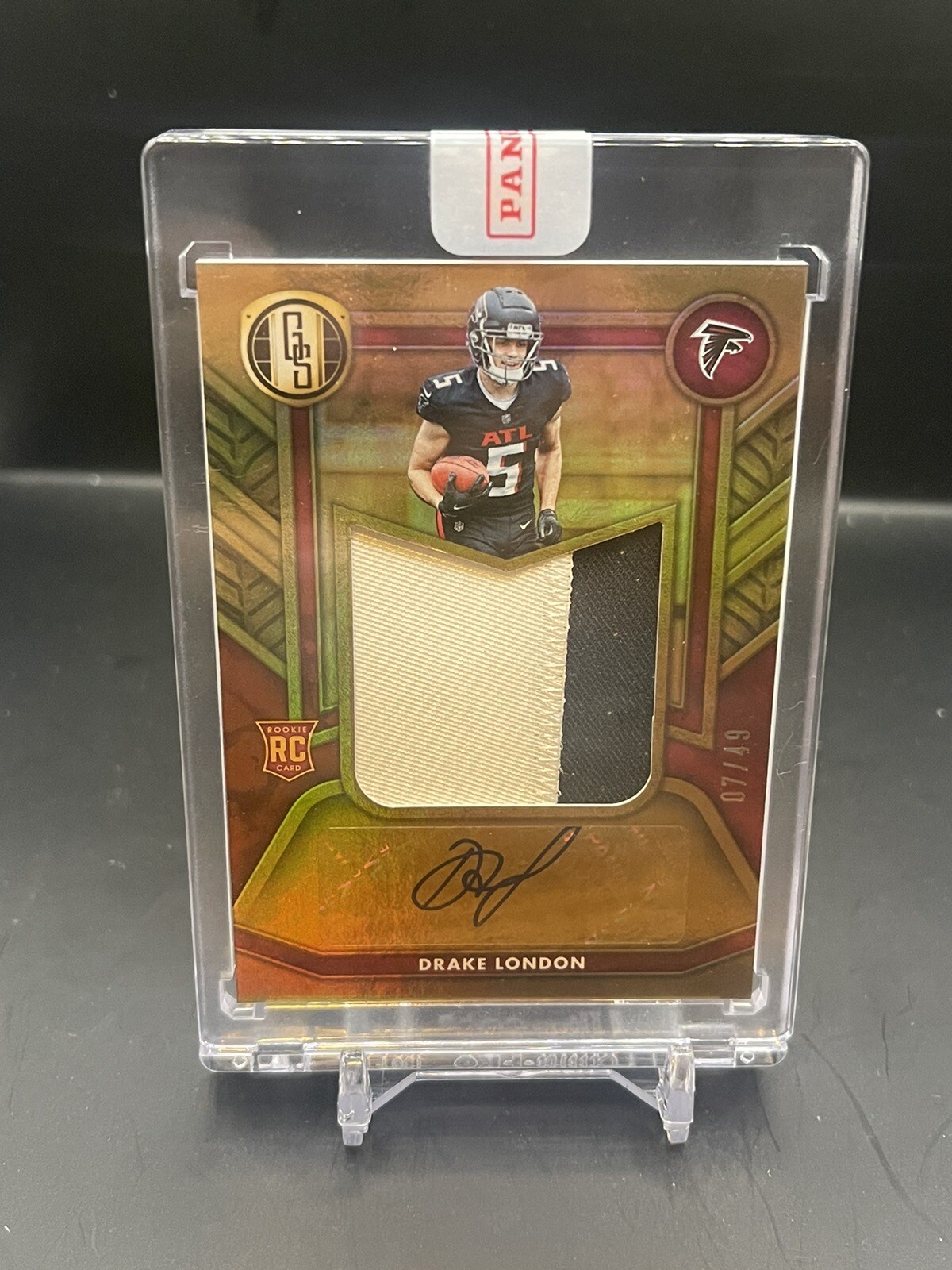 2022 Drake London Falcons Gold Standard Rookie Jersey Auto Jumbo 2 CLR ...