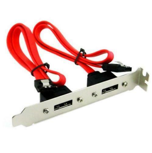 2 Port SATA Serial ATA Internal to eSATA External PCI Slot Bracket ...