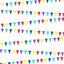 Bright Multicolour Triangle Plastic Double-Sided Party BBQ Garden Party ...
