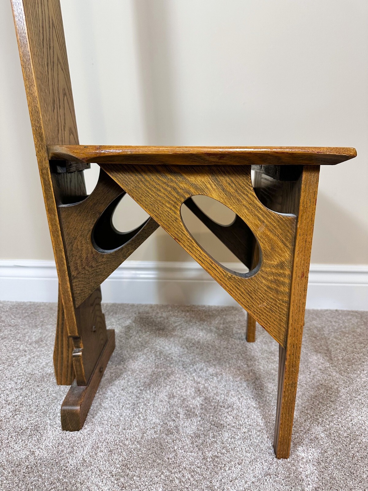 Ca. 1900, Pair of Charles Rohlfs Oak Hall Chairs with Maker’s Cipher ...