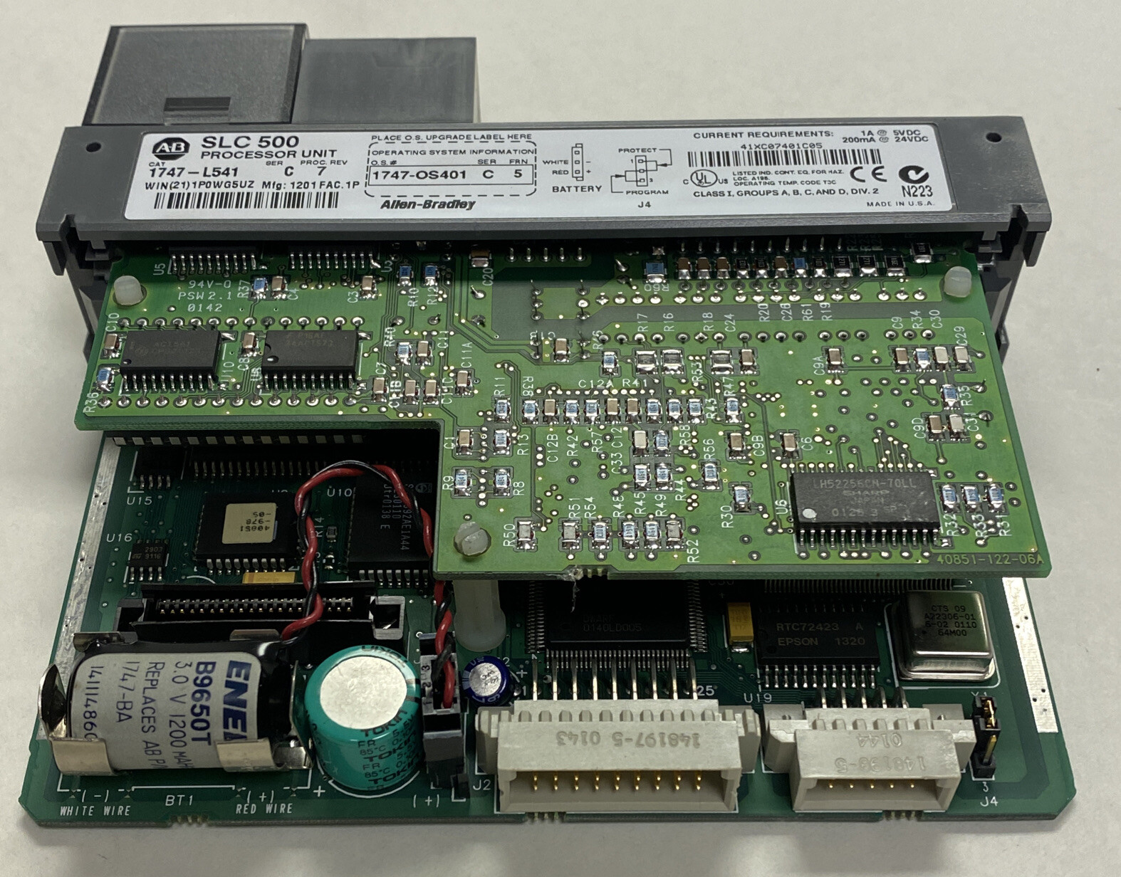 ALLEN BRADLEY,1747-L541,SER C PROC. REV 7 PROCESSOR UNIT 1747-OS401 SER ...