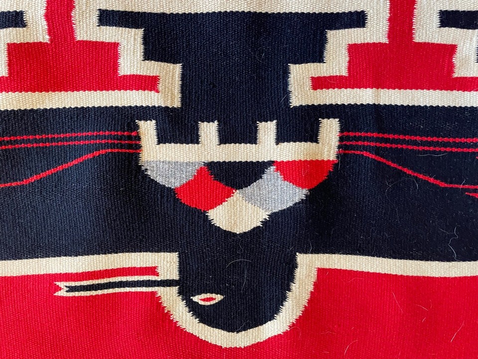 Vintage Chimayo THUNDERBIRD weaving, C. 1950's, unique offering, rare ...