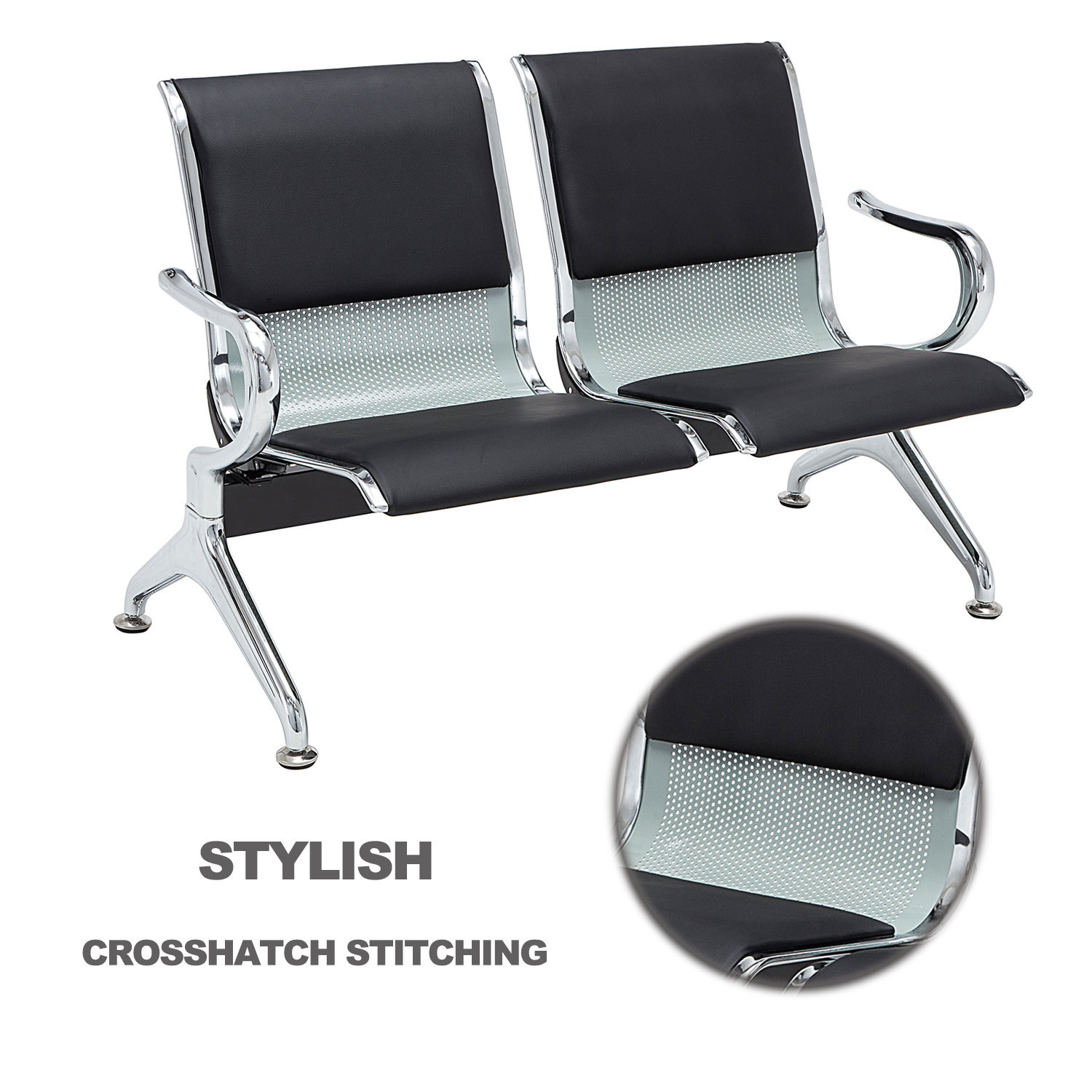 Waiting Room Bench Airport Chair Office Chair Salon Reception PU ...