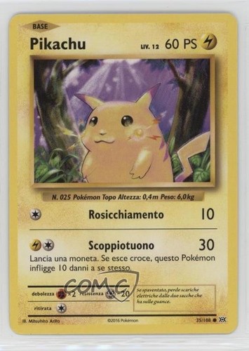 Pikachu Italian Pokémon XY Evolutions 20th Anniversary #35 | eBay