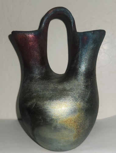 Raku Pottery Iridescent Wedding Vase Ben Diller Artist Signed 2003 | eBay