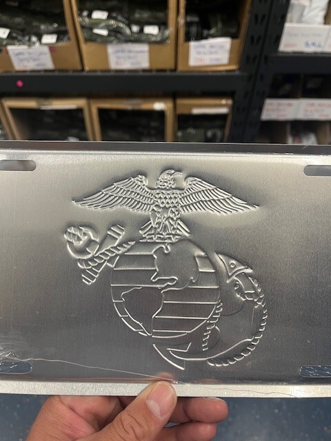 USMC EGA License Plate - US Marines Metal Eagle Globe & Anchor Vehicle ...