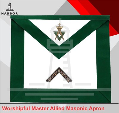 Worshipful Master Apron – Allied Masonic Degrees Green Freemason ...