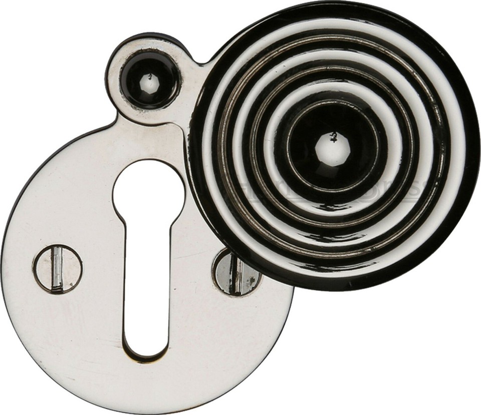 33mm Traditional Reeded Victorian Standard Keyhole Escutcheon Premium ...