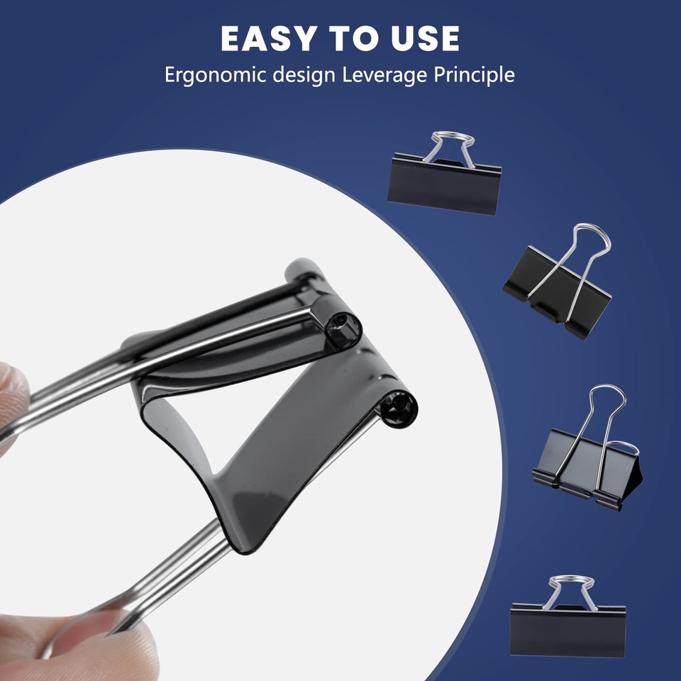 72 Pcs Extra Large Binder Clips 2 Inch Paper Clip Large Binding Clip ...