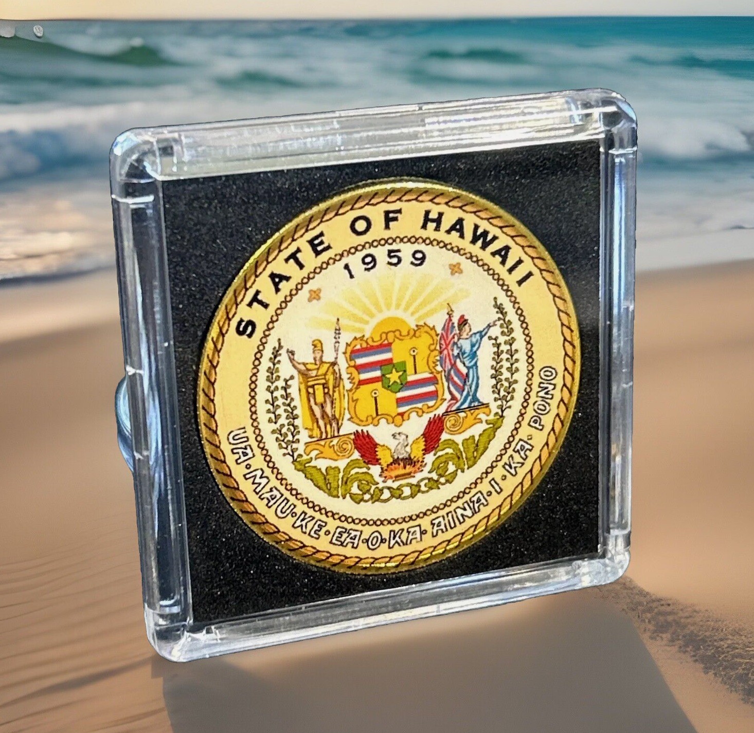 HAWAII State Seal 1959 Colorized Collectible Challenge Coin USA W ...