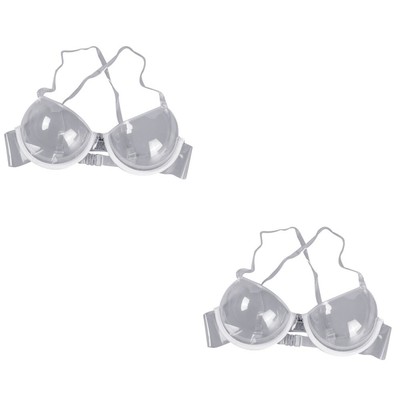 Strap Plastic Transparent Bra Disposable Practical Brassiere Lady Women ...