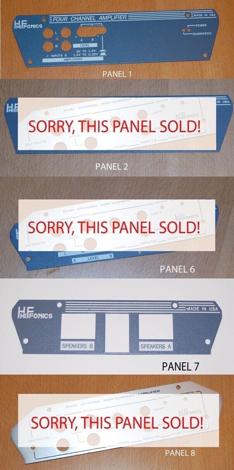 VINTAGE HIFONICS VII & VIII AMP END PANELS | eBay