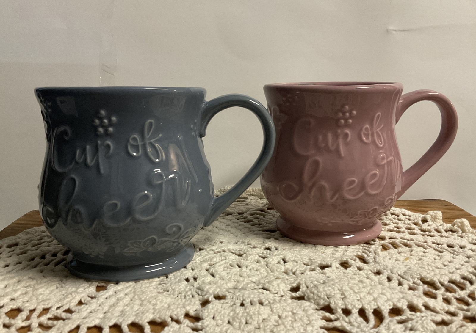 Temptations Mugs 16 Oz (2)Celebration Special Ed. CUP OF CHEER Plum ...