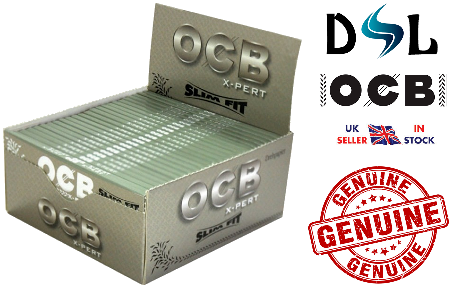 OCB Silver Slim XPERT Fit King Size Smoking Premium Quality Rolling ...