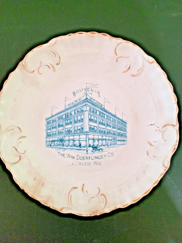 William Doerflinger Department Store 1904 Souvenir Plate La Crosse ...