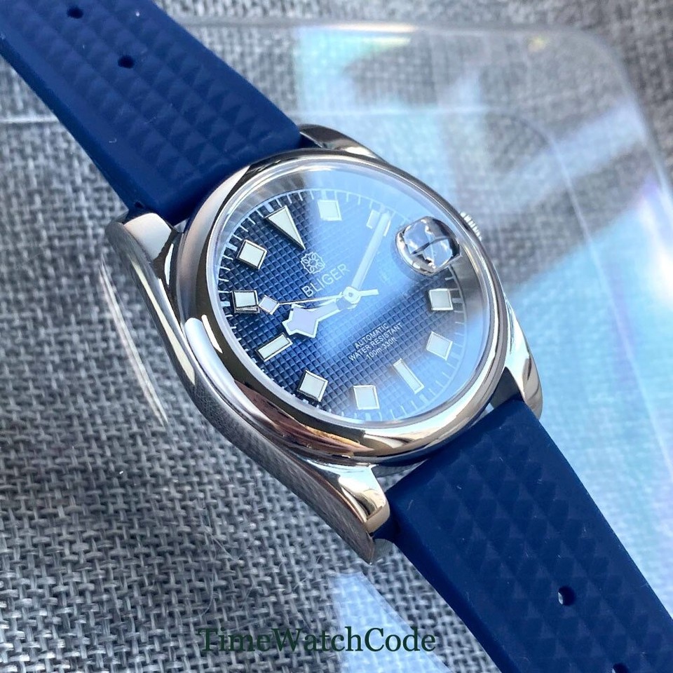 Bliger Automatic Watch for Men 36mm or 39mm NH35 Sapphire Crystal Auto ...