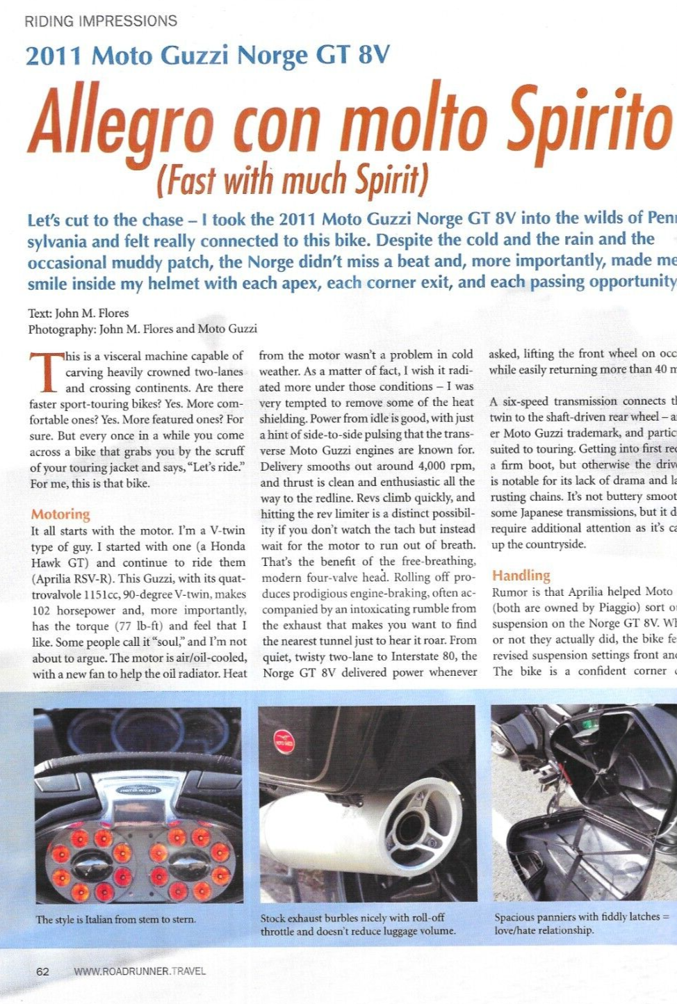 Road Runner Motorcycle Magazine Touring Travel Kansas California ...