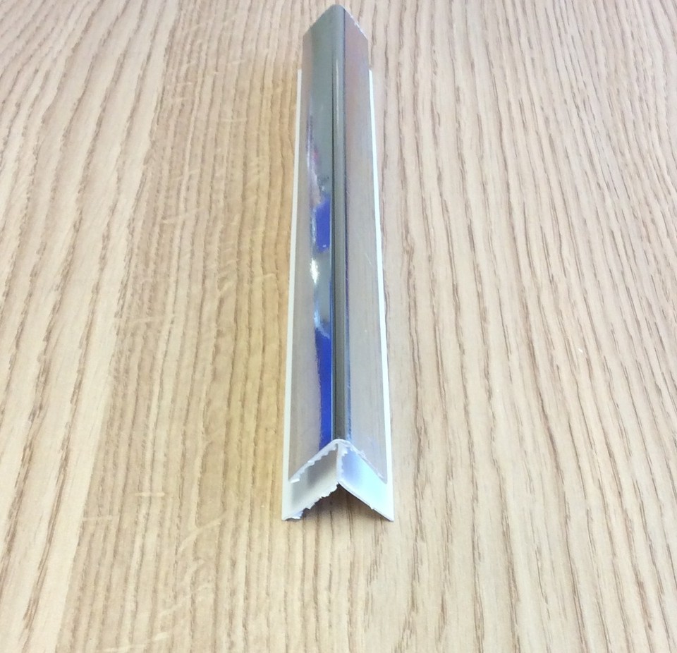 Silver 5mm Shower Wall Panel Trims 2.6m Bathroom Cladding PVC Wall ...