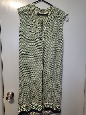 Max Studio green dress with white in size M | eBay Australia