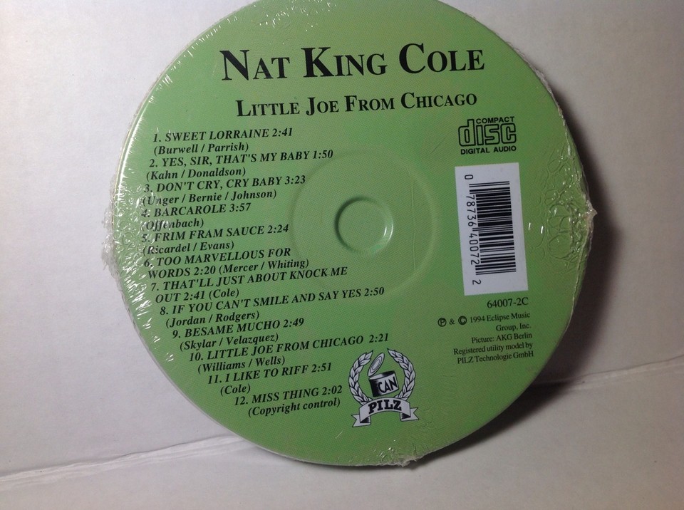 Nat King Cole CD Little Joe From Chicago Collectible Decorative Tin ...