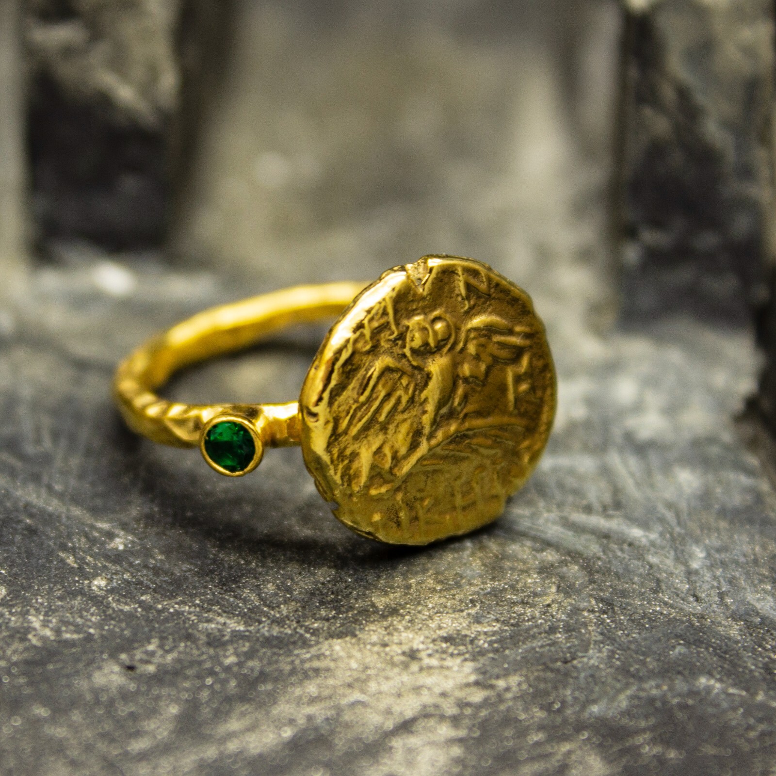 Ancient Greek Owl Athena Coin Ring | Handmade Ring | Roman Jewelry ...