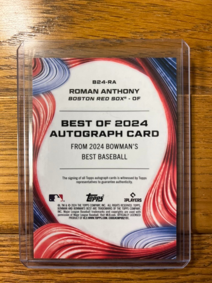 2024 Bowman’s Best Roman Anthony Auto #B24-RA | eBay