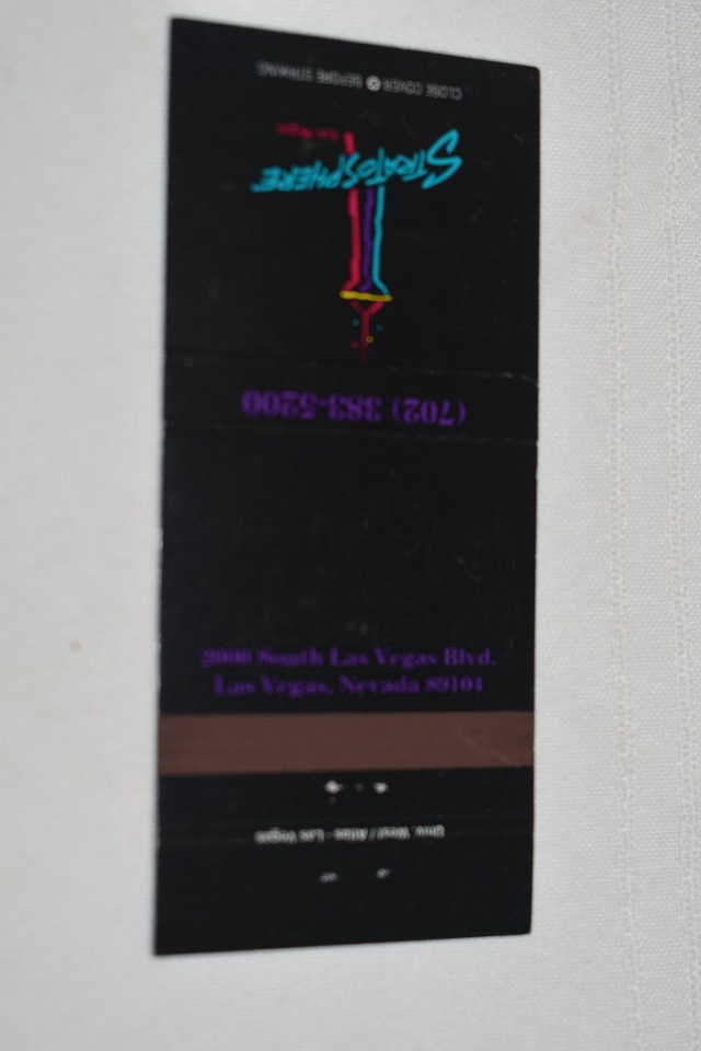 Stratosphere Casino Las Vegas Nevada 30 Strike Matchbook Cover | eBay