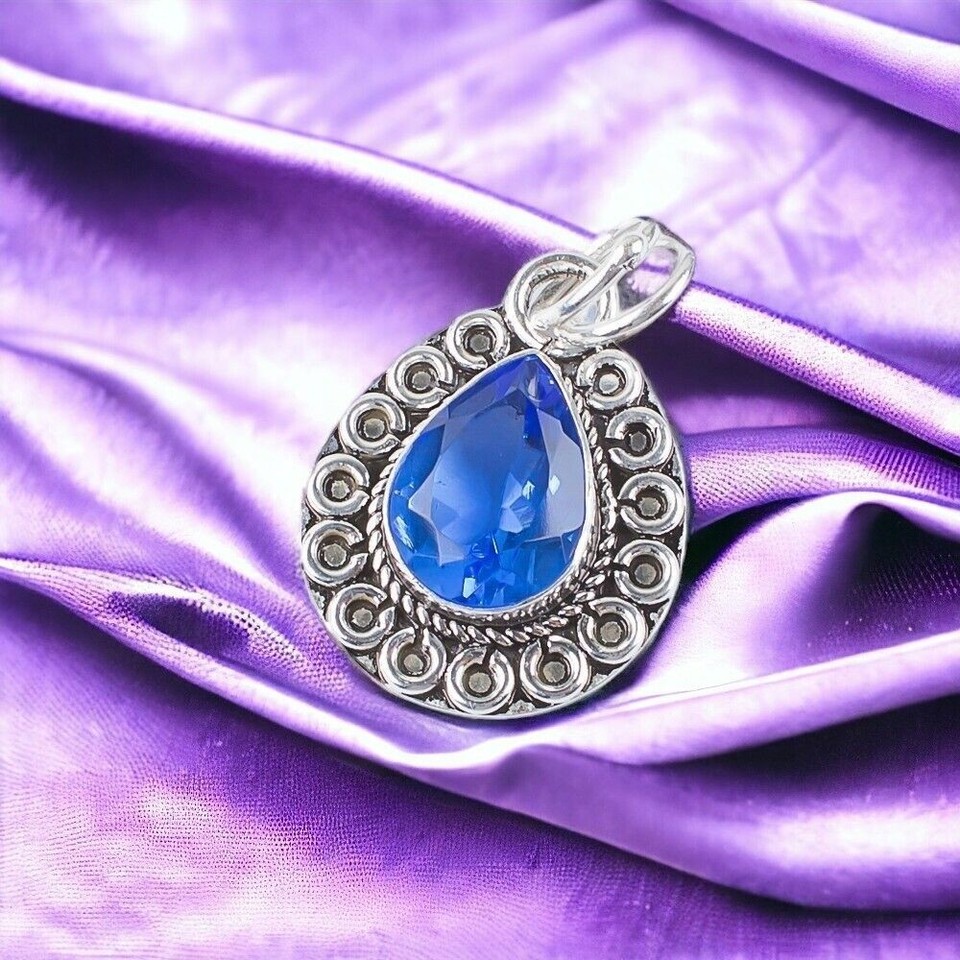 Natural Tanzanite Gemstone Pendant Healing 925 Sterling Silver Jewelry ...