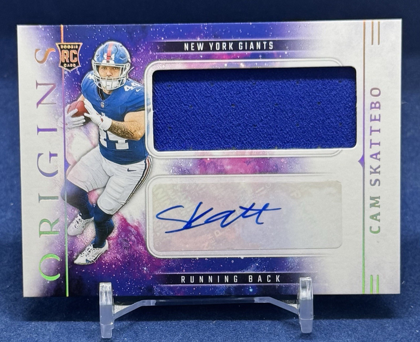 Cam Skattebo 2025 Origins #RJJ-CSO Rookie Jumbo Patch Autographs Price Guide - Sports Card Investor